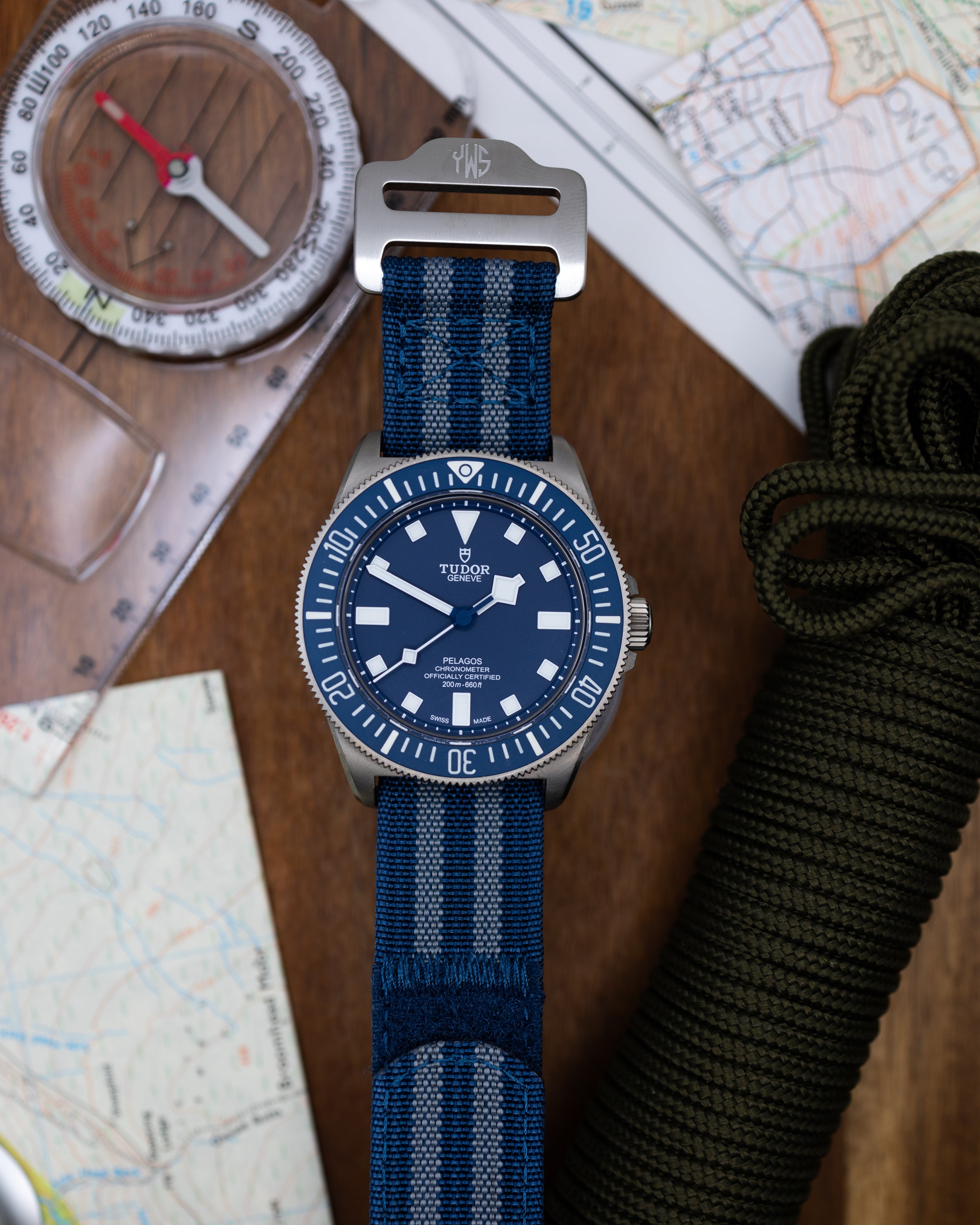 The Adventurer - Ribbed Nylon Single Pass Velcro Strap - Blue Bond ...