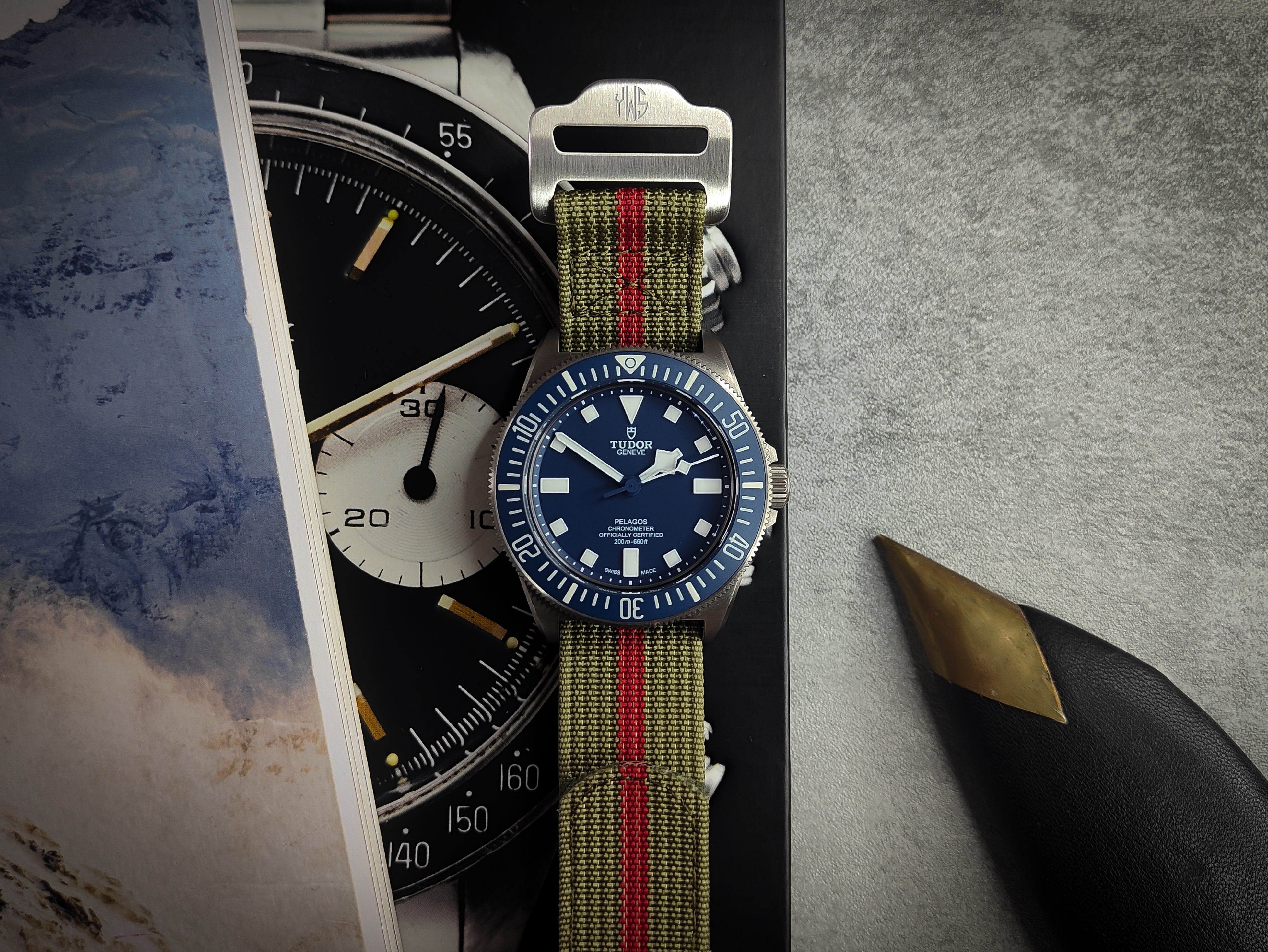 The Adventurer - Ribbed Nylon Single Pass Velcro Strap - Green Red ...
